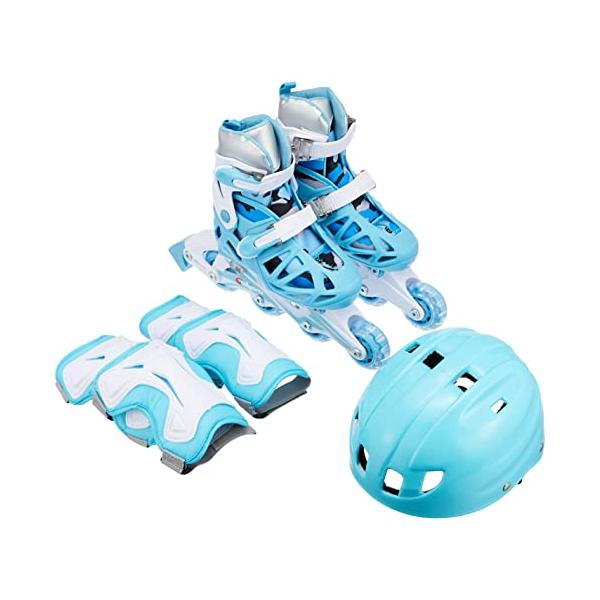 ライトブルー/L (20 cm-23 cm)/CA-475G・Color:ライトブルーSize:L (20 cm-23 cm)・パッケージ個数:1・製品安全協会(SGマーク)適合品、工具を使わず簡単にサイズ調整できますセット内容インラインス...
