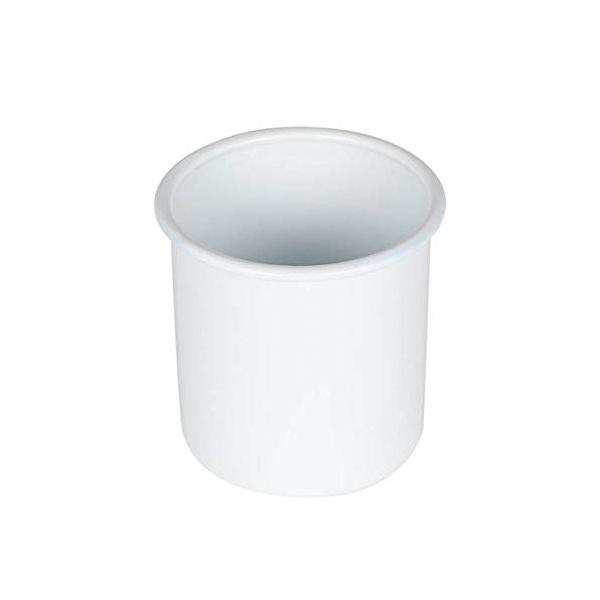 ホワイト/直径123mm/H19-0097・パッケージ個数:1・サイズ:φ123×H123mm・素材・材質:エナメル、スチール・原産国:中国