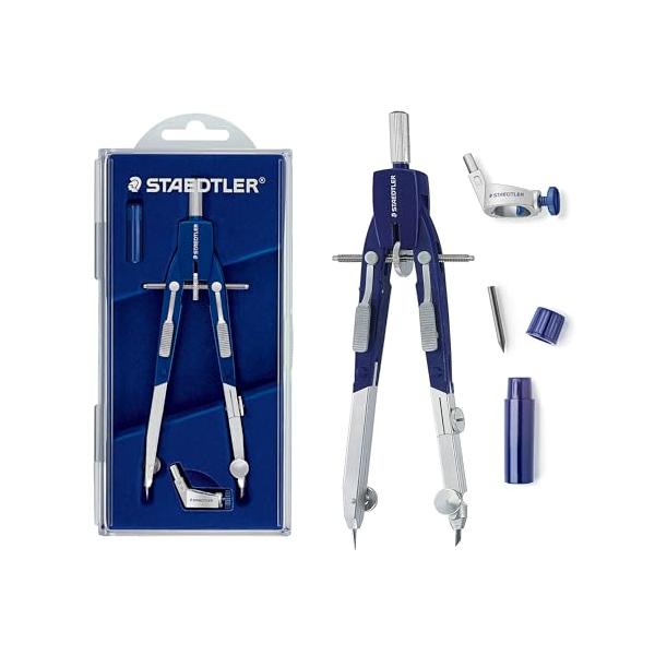 552 01セットシルバー/ブルー/-/552 01 ST・Style:552 01セット・パッケージ個数:1・テクニカル志向のユーザーに最適な、ワンタッチ式のクイック機構を搭載した精巧な中車式コンパスです。素早く脚部を開閉、固定でき、中車...