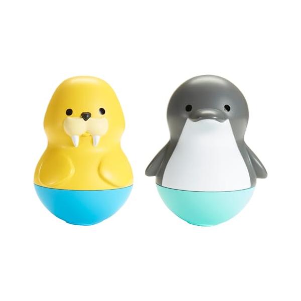イルカ&amp;セイウチマルチ/-/TYMU41674S・湯船にプカプカ浮かべたり、コロコロ転がして遊べます・素材：塩化ビニル樹脂、ABS 樹脂・サイズイルカ：W6.7×D6.6×H8.4cm、セイウチ：W5.6×D5.8×H8.4cm