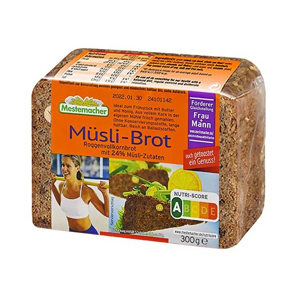 -/300グラム (x 1)/229716・パッケージ個数:1・ライ麦パン・レーズンナッツブレンド・無菌包装で長期保存可能・原産国:ドイツ・商品サイズ (高さ×奥行×幅): 95mm×130mm×45mm