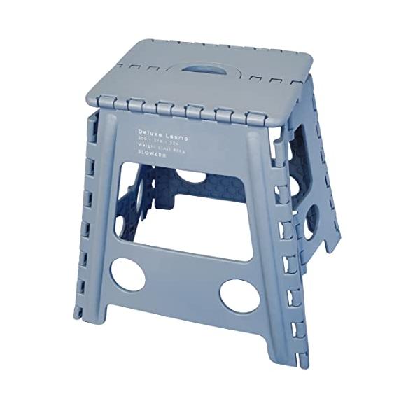 折りたたみHAZY BLUE/サイズ：約W40 D33 H39/SLW344・パッケージ個数:1・おしゃれで折り畳み可能なスツール