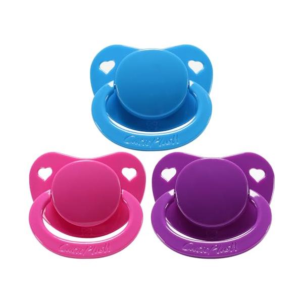 ダークブルー、ダークピンク、ダークパープル/3つ1パック/-・Color:ダークブルー、ダークピンク、ダークパープル・Bigshieldおしゃぶり新しい形状は流行の赤ちゃんおしゃぶりとマッチし、より大きなボタンはDIY装飾に便利で、透明なシ...