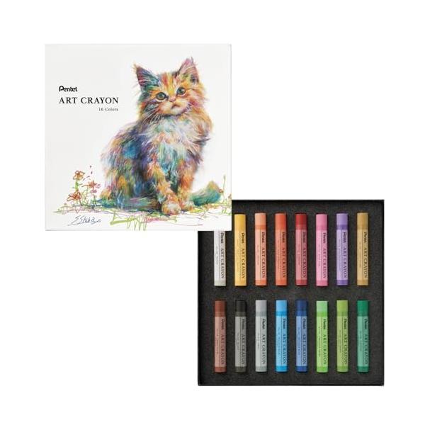 16色/-/PTAC-16・Color:16色・パッケージ個数:1・特長もう一度、描きたくなるクレヨン・カラー16色 数量1セット 容器 紙箱・単品仕様サイズW187mm×D187mm×H20mm/260g・材質箱=紙 中仕切=PE ラベル...