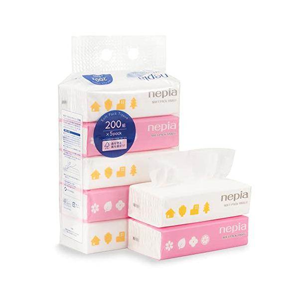 400枚(200組)/単品(5パック)/541306・Color:400枚(200組)Size:単品(5パック)・パッケージ個数:1・大容量200組のソフトパックティッシュ。・持ち運びやすく、収納もコンパクト・BOXティッシュのように箱を捨...