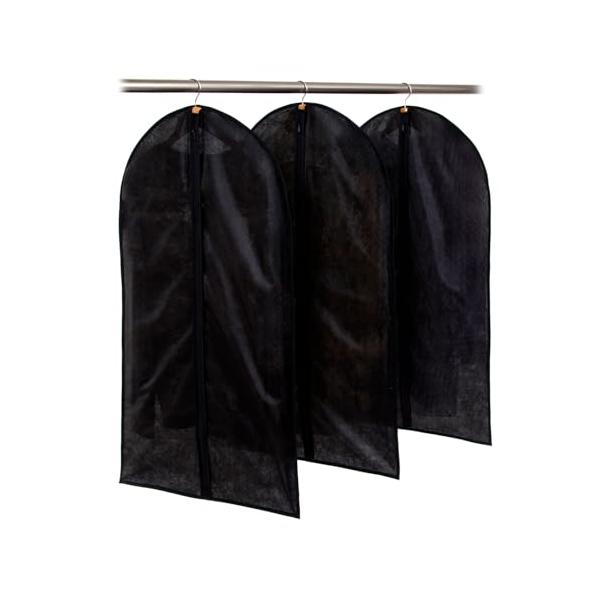 09.ブラック センターファスナー 底閉じブラック/スーツ用/60515・Style:09.ブラック センターファスナー 底閉じPatternName:A.ショートサイズ 3枚組・パッケージ個数:1・商品仕様:サイズ/約幅55×長さ100c...