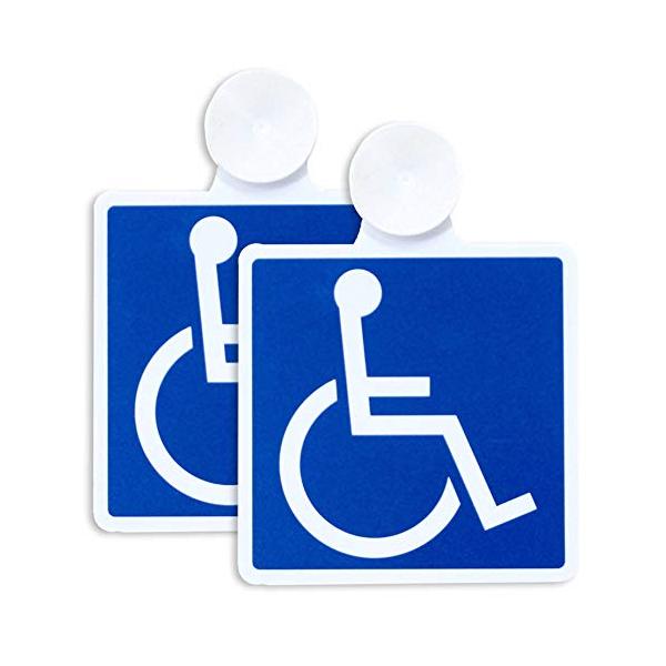 車椅子マーク ステッカー/吸盤タイプ/-・Size:吸盤タイプPatternName:2枚・パッケージ個数:1・サイズ:約12×12cm・素材:ポリカーボネート、吸盤/pvc・仕様:反射式・貼付の際は窓ガラスの汚れ・ホコリをしっかり取って貼...
