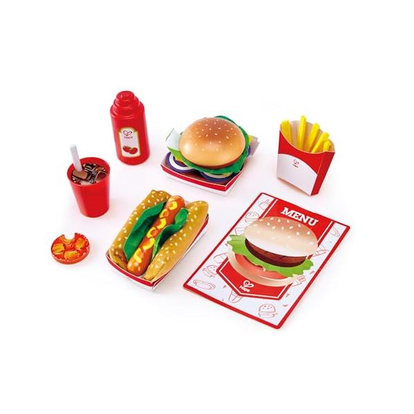 ハンバーガー&amp;ホットドッグ/ワンサイズ/E3160・パッケージ個数:1・世界60か国以上で愛される知育玩具、ハペのおもちゃ・ファストフード店ごっこができるハンバーガーやホットドッグのおままごとセットです。・生産国:中国・素材:ウッド
