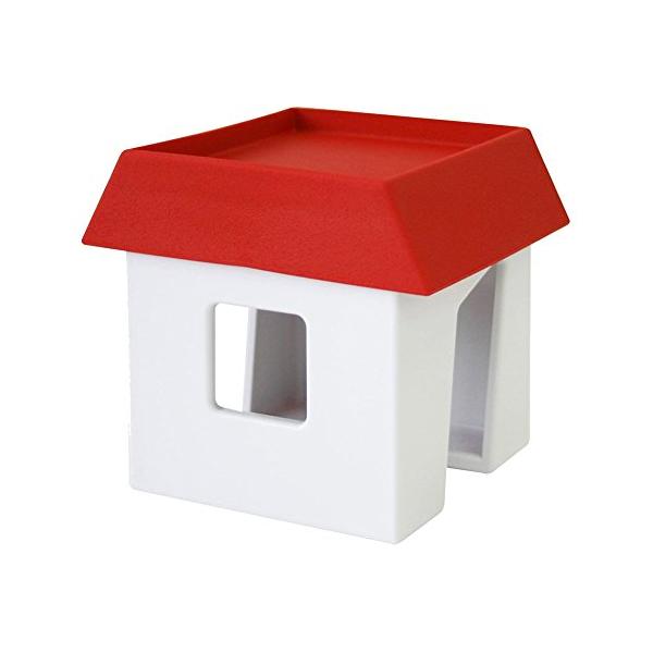 キッチン用レッド/約11x9.3x9.7cm/229834・パッケージ個数:1・サイズ:約W110×D93×H97mm・重量:約150g・材質:本体/ABS樹脂、屋根(受け皿)/エラストマー・原産国:日本・耐熱温度:本体/100℃、屋根/70℃