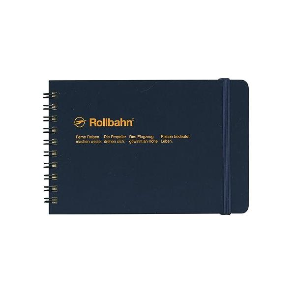 ダークブルー/-/Rollbahn Spiral Horizontal Notebooks・Color:ダークブルー・パッケージ個数:1・素材 　：紙・生産国 ：日本・サイズ ：横171×縦109×厚み15mm・仕様 　：5mm方眼/120...
