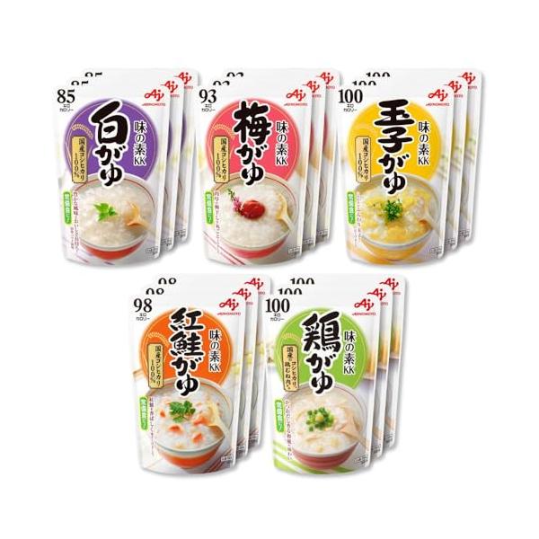 -/5種×3個セット/-・Size:5種×3個セット・味の素(株)のおかゆ5種類がセットになった商品です。・いざというときの備えや日常的な軽食にぴったりです。