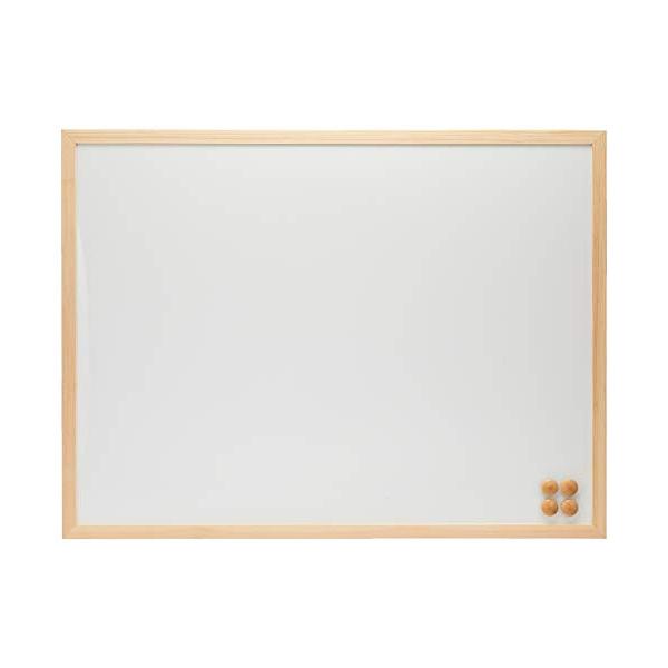 ホワイト/W620×H470mm/WBM-E6247・Size:W620×H470mm・パッケージ個数:1・本体寸法:W620×H470×D14mm・有効盤面寸法:W584×H434mm・本体重量:950g・付属品:ウッドマグネット・ネジ・...