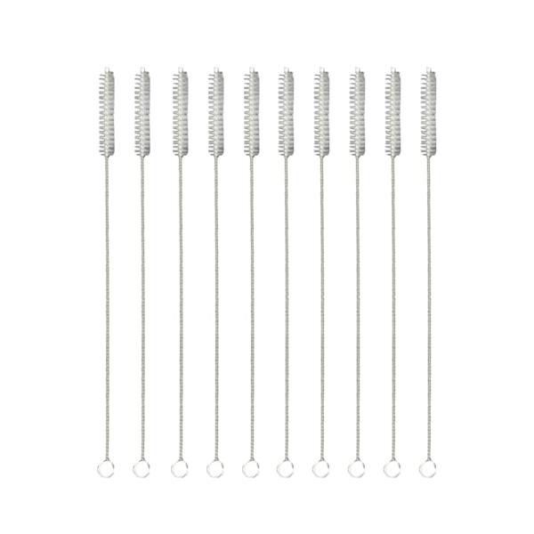 シルバー/175 mm 10セット/-・仕様サイズ(約)：長さ175mm。材質：本体/ステンレス鋼線、毛/ナイロン。数量：10本セット。・高品質ステンレス製で、曲げることができる，良好な弾力性、柔らかく、耐久性、錆びない、変形しにくい、良い...