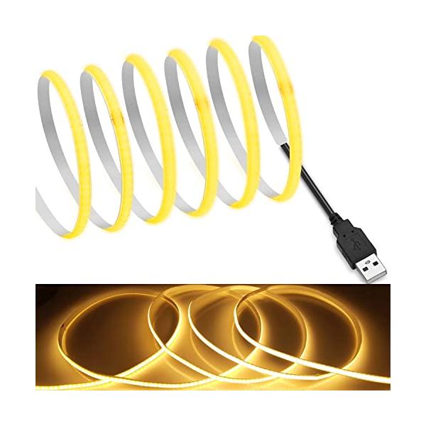 寝室 キッチンホーム オフィス屋内装飾電球色/USB接続-5V-1.5m/-・Color:電球色Size:USB接続-5V-1.5m・DC5V USBに接続 - - 本製品は、パソコン等のUSB端子にケーブルを接続するだけでLEDの明かりを...