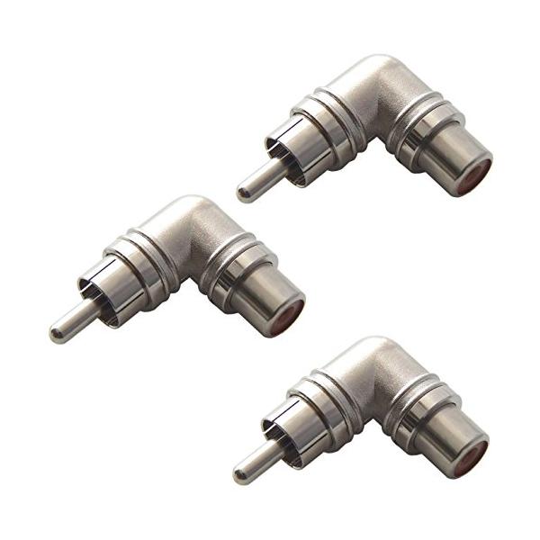 PLG-L04-3P-/3個/PLG-L04-3P・Style:PLG-L04-3P・パッケージ個数:1・RCAプラグをL型に変換します・RoHS指令対応・片側：RCA（メス）、片側：RCA（オス）・L型変換プラグ・3個セット