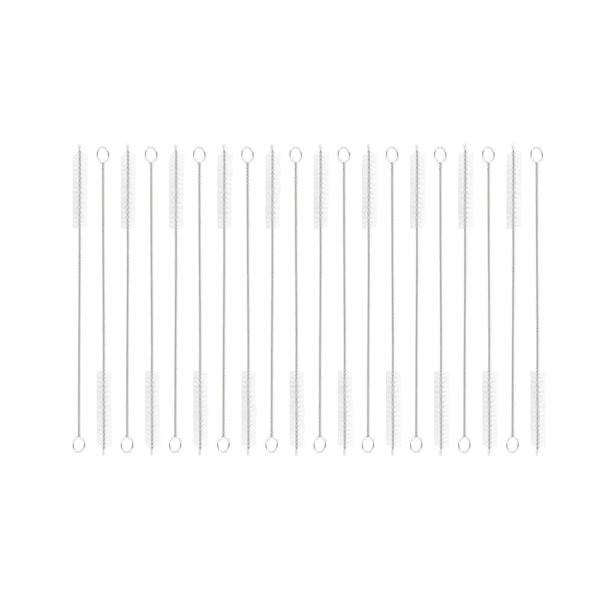 白/ストローブラシ20本/長さ175 mm・柔軟なストローブラシ柔軟なストローブラシを使用して、ストロー、ノズル、食器、哺乳瓶、試験管、キーボードなど掃除しにくい場所も簡単に掃除できます。・規格サイズ：約長さ175 mm、重量：約1.5 g...