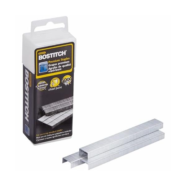 フルストリップ標準ステープル。プラスチックボックス入りスチール。/5000 Ct (Pack of 1)/SB10・CustomerPackageType:プラスチックボックス・パッケージ個数:1・優れた高炭素ワイヤー製で、座屈や詰まりを軽...