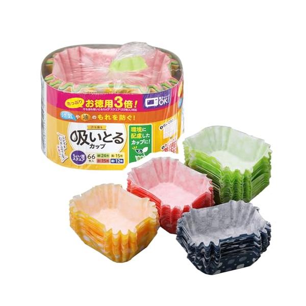 8)スクエア量3倍 66枚4色/-/1842・Style:8)スクエア量3倍 66枚・パッケージ個数:1・サイズ:スクエア・本体重量(約):総重量/42g・素材・材質:コットン/バイオPET/PET・生産国:日本・内容量:4色 (赤・緑・黄...