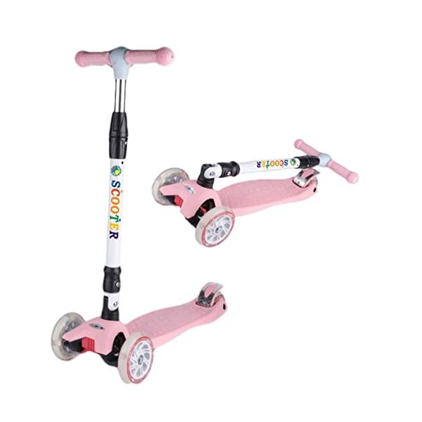 ピンク/-/-・Color:ピンク・ハンドル先端の組み立てる用フックは一つのみです。しっかり本体に差し込んで固定してください。・軽量で子供でも持ち運び楽々 安定設計：前輪が2輪，後輪が1輪の3輪構造で安定感を増加します、横倒れしにくい仕様に...