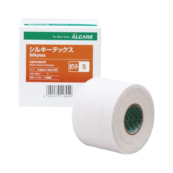 ホワイト/5号(幅5.0cm×実長5m)/11894・Size:5号(幅5.0cm×実長5m)・パッケージ個数:1・色:ホワイト・幅×実長:50.0mm×5m・入数:1パック(6巻入)・種類:5号・型番:11894