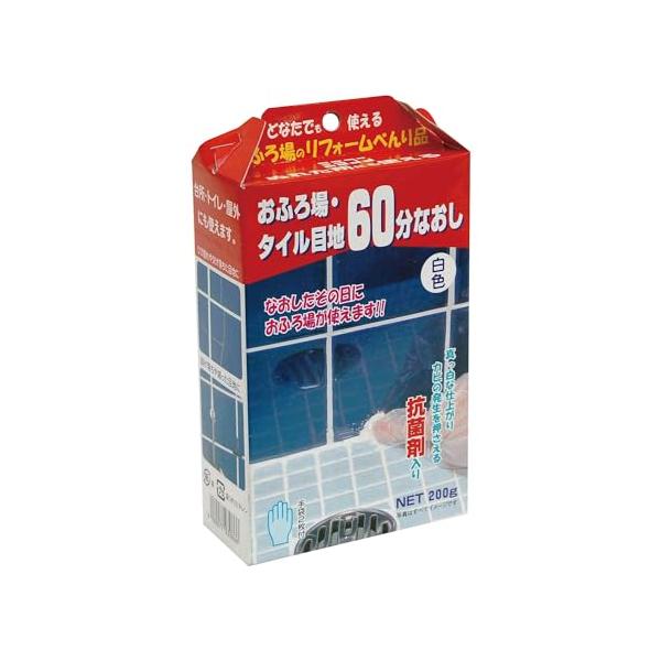 タイル目地60分なおしホワイト/1個/MR-006・Size:1個Style:タイル目地60分なおし・パッケージ個数:1・用途:タイル目地の充填・使用量の目安:巾5mm×深さ5mmに対し約4m・硬化時間:外温20℃で約60分。完全硬化は約3...