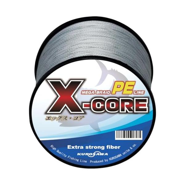 ステルスグレー 1000m（4編）/0.6号（12lb/5.4kg）/-・Size:0.6号（12lb/5.4kg）Color:ステルスグレー 1000m（4編）・X-CORE（エックスコア）は信頼性の高い超高強度ポリエチレン繊維ダイニーマ...