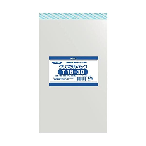 透明/T18-30/006741800・パッケージ個数:1・1枚サイズ:巾180×高300×テープ部分40mm・商品特徴:封のできるテープ付き。帯電防止加工。・内容量:100枚入・素材:オリエンテッドポリプロピレン(OPP)・商品の保管は、...