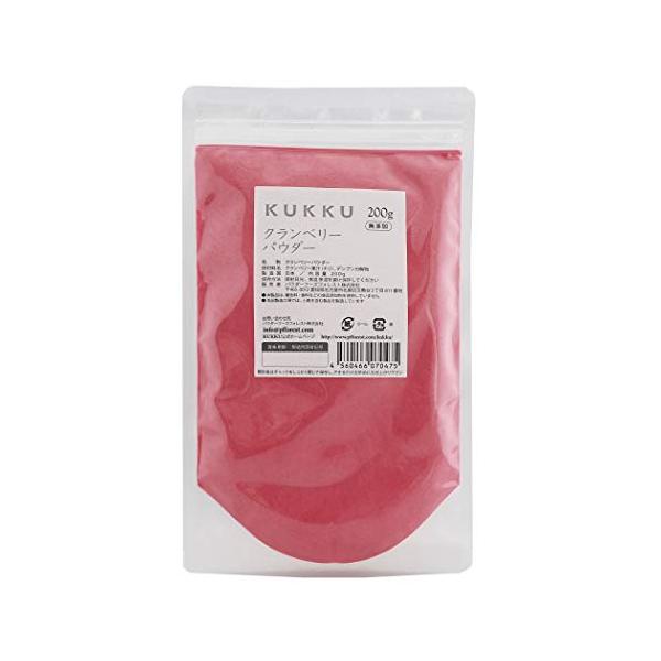 -/200g/-・FlavorName:クランベリーSize:200g・パッケージ個数:1・KUKKUとは、濃厚でフレッシュなフルーツパウダー。化学的な合成着色料は一切不使用で、自然本来の色と風味が楽しい、美味しく安全なパウダーです。・はな...