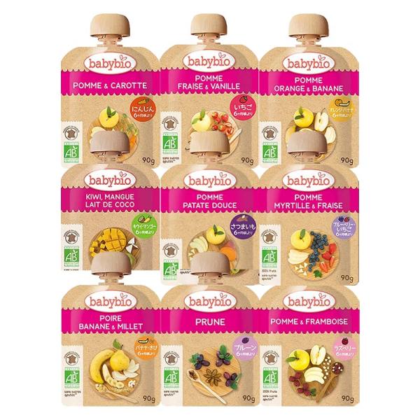お出かけに便利なパウチタイプ オーガニックのベビースムージー・商品の加熱・冷凍は、お避け下さい。・生後6カ月頃より・乳児用規格適用食品