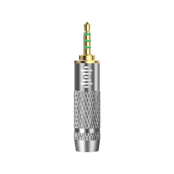 2.5mmオスから3.5mmバランスメス。シルバー/2.5mm Male to 3.5mm Balanced Female/PJZ44-02・Size:2.5mm Male to 3.5mm Balanced Female・パッケージ個数:...