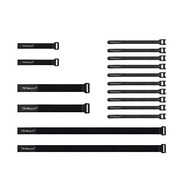 ファスナー。ブラック/組み合わせ 16本組/Wisdompro-klettband kabelbinder-01・Size:組み合わせ 16本組・パッケージ個数:1・商品仕様サイズ：10本猫状タイプ（1.2cmx20cm）+ 6本Dカンタイ...