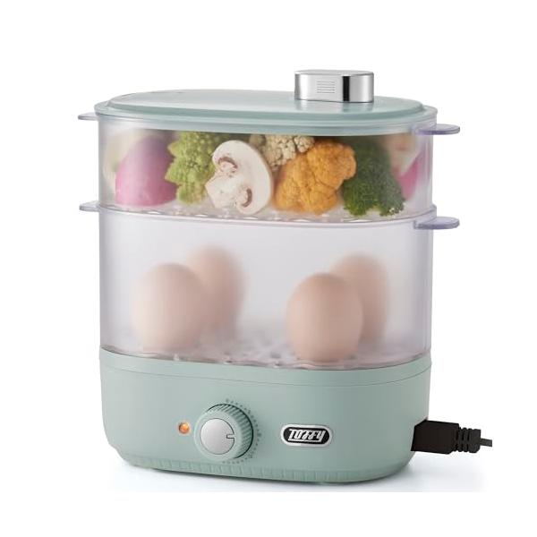 ペールアクア/**/K-FS1・Color:ペールアクア・パッケージ個数:1・食材を入れてダイヤルを回すだけで簡単に蒸し料理が作れるフードスチーマー “ほったらかし”調理で手軽にもう1品ヘルシーで美味しく時短にも。 赤ちゃんの離乳食から夕食...