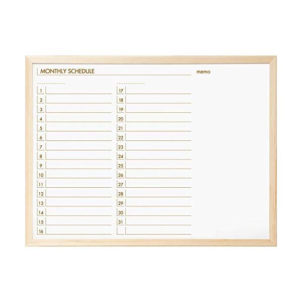 ホワイト/W620×H470mm/SBM-E6247・Size:W620×H470mm・パッケージ個数:1・本体寸法:W620×H470×D14mm・有効盤面寸法:W584×H434mm・本体重量:950g・付属品:ウッドマグネット・ネジ・...