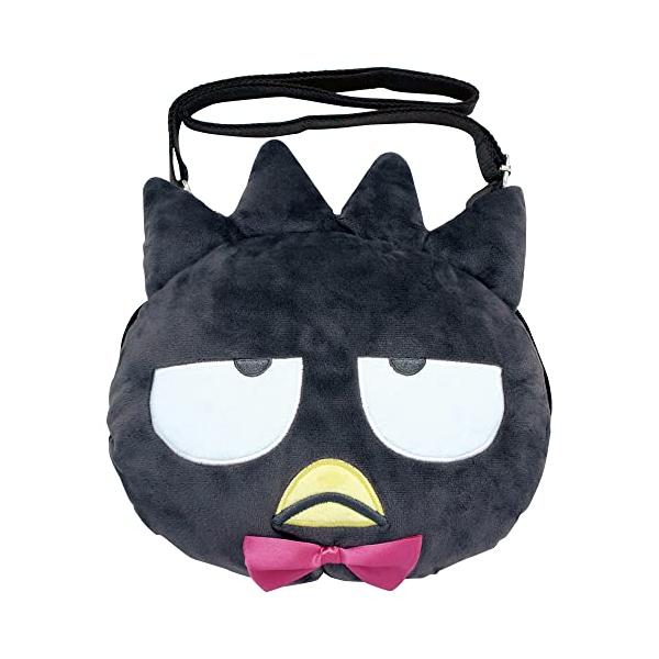 斜め掛けバッドばつ丸/高さ16cm×幅21cm×厚さ6/-・パッケージ個数:1・手触りのよいポリエステル生地・サンリオキャラクターたちのおおきなお顔のフェイスポシェット