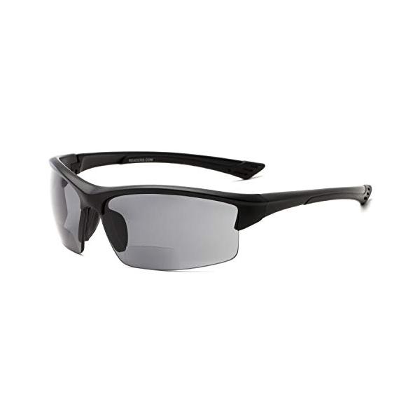Foster 遠近両用サンリーダー。マットブラック、スモーク付き/1 Count (Pack of 1)/202BF・パッケージ個数:1・THE ROSTER BIFOCAL READING SUNGLASSES +2.00 マットブラック...