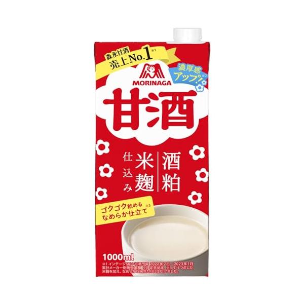 -/1.0リットル (x 6)/4902888553158・パッケージ個数:1・原材料:砂糖、酒粕、米麹、食塩/安定剤(増粘多糖類)、酸味料、香料・カロリー:100ml当り エネルギー62kcal・商品サイズ(高さx奥行x幅):21cm×2...