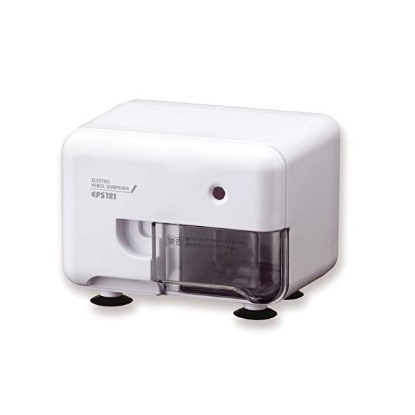 ホワイト/-/EPS121W・Color:ホワイト・パッケージ個数:1・えんぴつが速くシャープに削れる・待機電力0WのECO仕様・切削可能鉛筆:外形8mmまでの木製鉛筆(三角鉛筆可)・ムダ削り防止機能つき・ダストボックスを取り出すと作動しな...