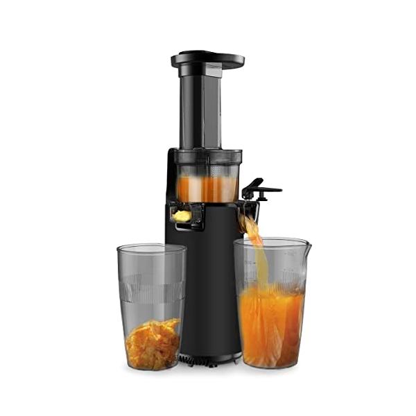 ブラック/Mサイズ/-・Size:MサイズColor:ブラック・??ご注意：保護スイッチを設けており、各部品を正しく取り付けないと運転しません。??超大型の投入口・安全設計・食品衛生法に適合1.投入口は直径7.6cmの大きさで、リンゴと細い...