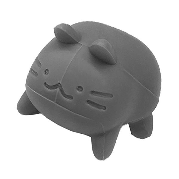 グレー/幅9×奥行4×高さ12cm/CC-CAT-02・Color:グレー・パッケージ個数:1・本体サイズ:幅3×奥行き4×高さ3.5cm・材質:シリコン・2個入り、両面テープ8枚入り