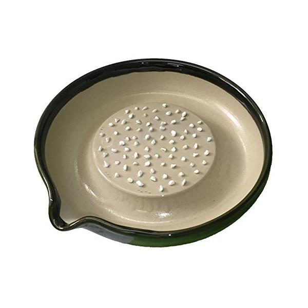 大 18cm織部/-/BOLA501・PatternName:直径18cm・パッケージ個数:1・サイズ:約直径18.5×高さ4cm・素材:本体-陶器、粒‐強化セラミック、すべり止め-シリコンゴム・生産国:日本