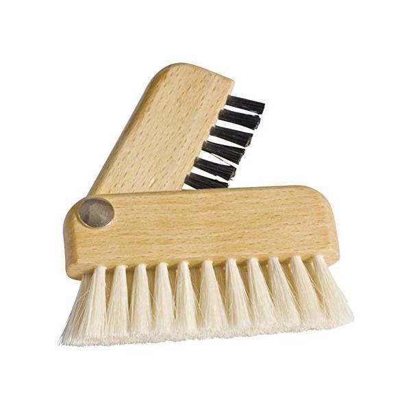 ナチュラル/小/460003・パッケージ個数:1・REDECKER社の折り畳み式のノートPCブラシ(パソコンブラシ)です。折り畳むと、非常にコンパクトになり、持ち歩きにも便利です。・大変柔らかな山羊毛(白い毛/ベリーソフト)と馬毛(黒い毛/...