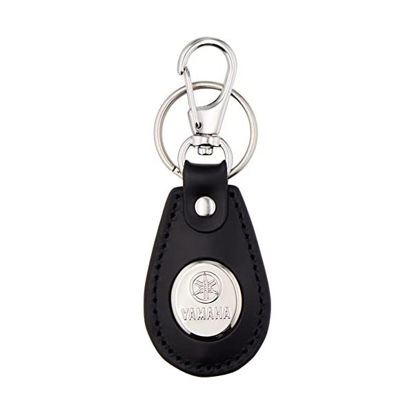 メタルプレートブラック/21.59 cm/90792-K0020・Color:ブラック・パッケージ個数:1・音叉マークとYAMAHAロゴのメタルプレート付きの牛革製キーホルダー