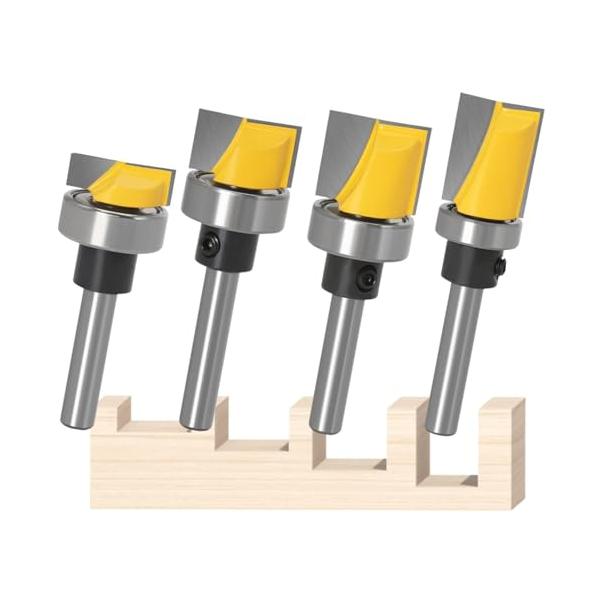 浅彫りビット 4本セット-/直径6mm、長さ20mm/浅彫り 6mm軸・Style:浅彫りビット 4本セット・商品概要 : シャンク径6mm 刃長6.35/11.1/15.9/20mmと短いバリエーションを揃え、浅彫りが容易に選択肢が増え、...