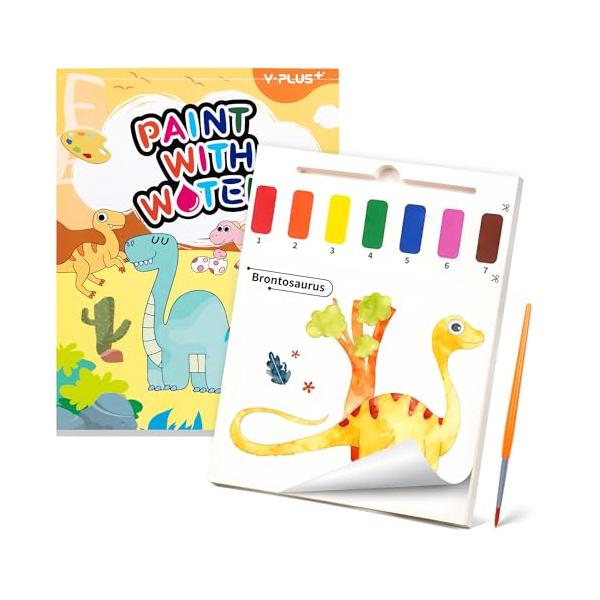 モダン恐竜/21×27cm-20pages/303030・Color:恐竜・パッケージ個数:1・ユニークなイノベーション: 高級な超厚手の塗り絵用紙は、水の滲みを的に防ぎます。この水塗り絵ブックには、高品質なブラシペンが付属しており、スムー...