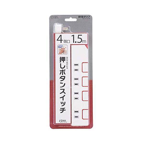 4個口ホワイト/4個口1.5m/HS-T1177W・Size:4個口1.5m・パッケージ個数:1・二重被ふくコード:導線を二重被ふくで強度を向上・過電部モジュール化(連結部半田レス):半田接点の経年劣化や温度変化によるクラック現象を回避・ト...