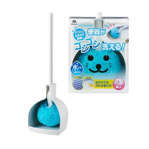 ブルー/ホワイト/幅11.3×奥行11.8×高さ36.7cm/252084・Size:幅11.3×奥行11.8×高さ36.7cm・パッケージ個数:1・シャリっとしたふさふさの繊維を採用　便器をゴシゴシしっかりと洗うことができる、トイレブラシ...