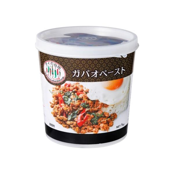 ガパオ炒めの素-/1キログラム (X 1)/-・Style:ガパオ炒めの素・パッケージ個数:1・原材料:ひまわり油、ホーリーバジル、醤油（大豆・小麦を含む）、にんにく、魚醤（魚介類）、砂糖、唐辛子、シャロット、オイスターソース、食塩、酵母エ...