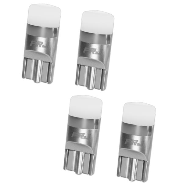 【商品内容】：T10 LEDバルブ×4【明るさ】：色温度：6000K 　ルーメン：100lm（1球）、200lm(2球)【電圧】：12V車バイク専用（車にもお使いいただけます）【サイズ】：長さ24mm 幅10mm【バイク使用用途】：ポジショ...