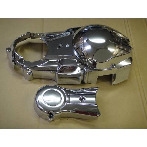 ■商品番号SKY-012■商品概要商品内容：プーリーケースカバー カラー色：メッキ■適合車種▼ヤマハ適合車種: スカイウェイブ CJ44A CJ45A CJ46A■注意事項(1)商品は新品ですが、製造過程、輸送、保管などの時若干のキズや汚れ...