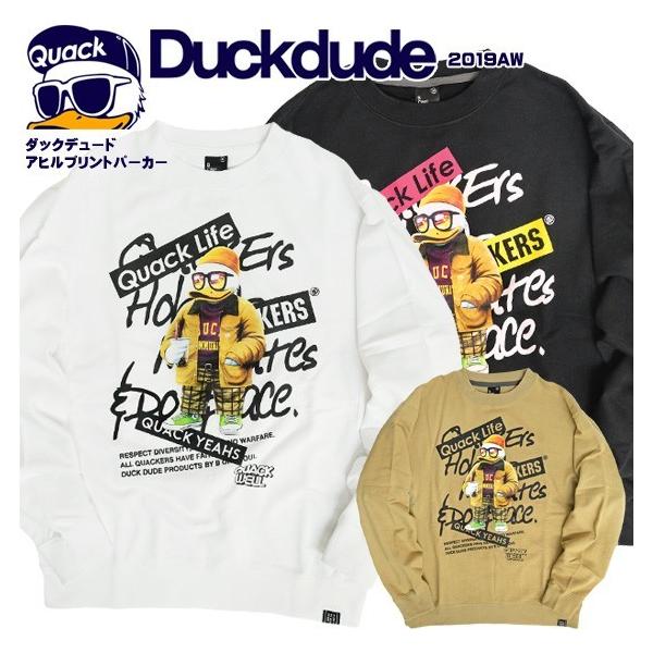 商品番号CSL-134商品名 DUCK DUDE スウェット ダックデュード タピオカ リアルフェイスダック プリント クルーネック トレーナー商品説明　DUCK DUDE by B-ONE-SOULのクルーネックスウェット。タピオカミルク...